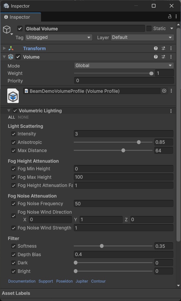 Volume Override | BEAM